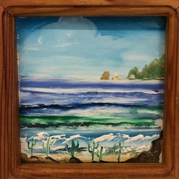 Hand Crafted | Art | Final Markdown Framed Tile Painting Of Baja ...